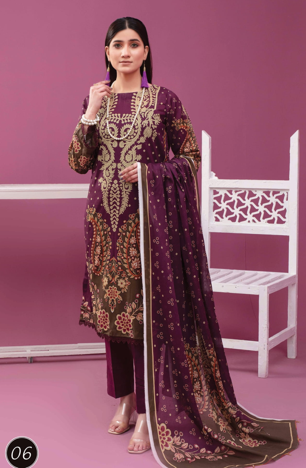 MCV1-06 Unstitch Lawn Collection 2025 Volume-01 by Moco Prints – House Of Lawn