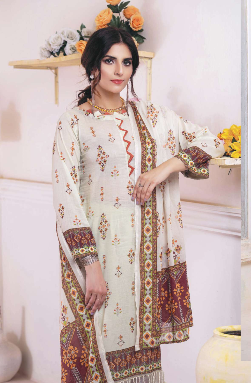 ART2-02 Unstitched 3-piece Lawn suit Volume-2 by Meerab – House Of Lawn