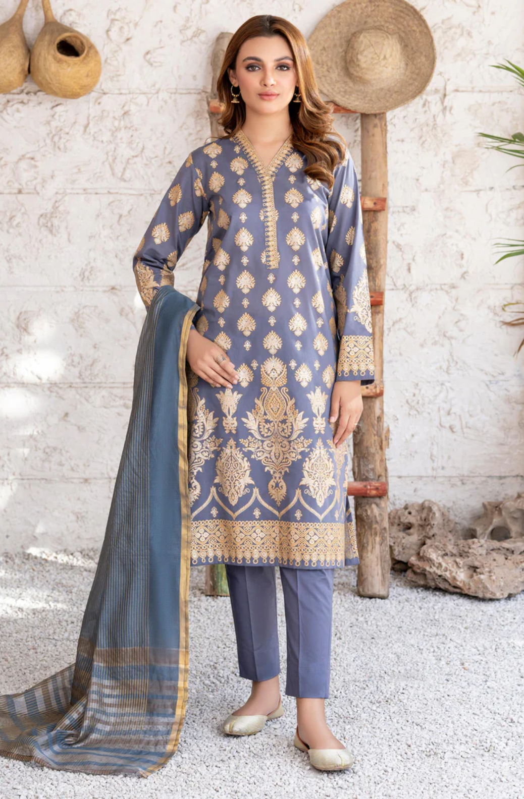 U3474SU-3PC-049 Unstitched 3 Piece Lawn Collection Volume-1 2025 by Li ...