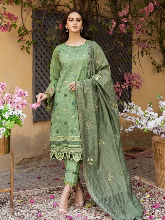 UNS23AI005UT Rukhsaar Embroidered Collection Unstitched 3 piece Suit b ...