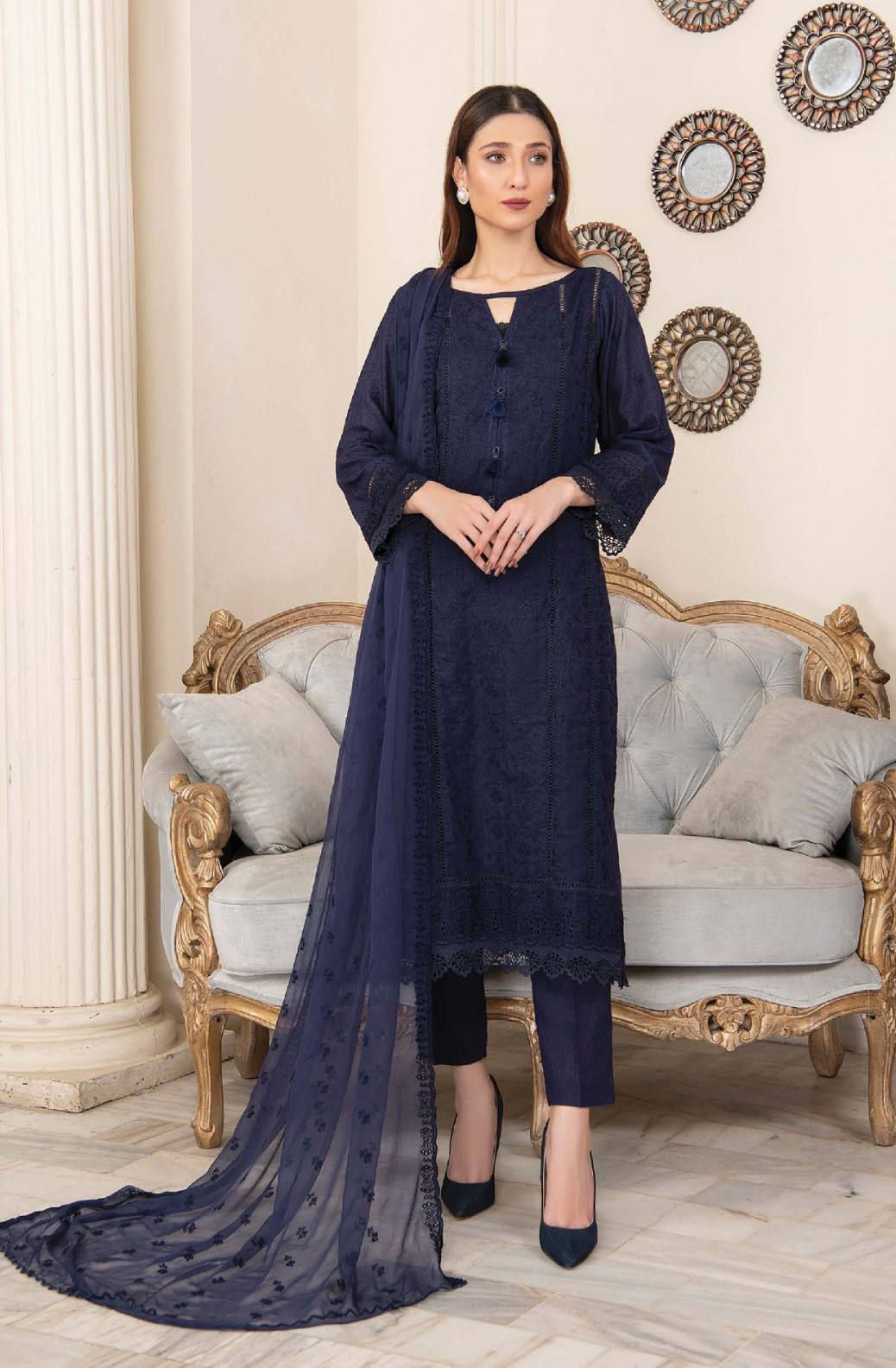 D/03 15272 Embroidered Karandi Collection by Rangriti – House Of Lawn