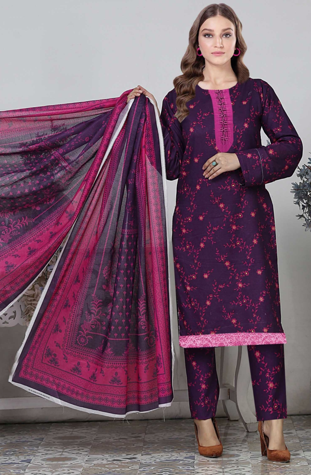 CLV2-03 COCO Lawn Prints Volume 2 Unstitched 3-piece Suit by Lenaim ...