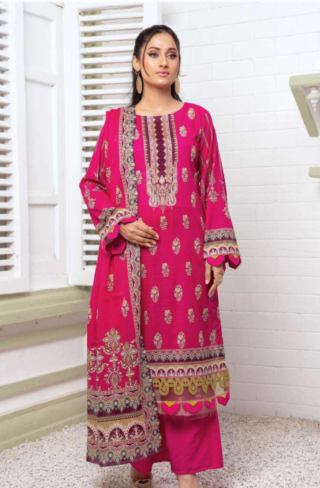 ART3-05 Unstitched 3-piece Lawn suit Volume-3 by Meerab – House Of Lawn