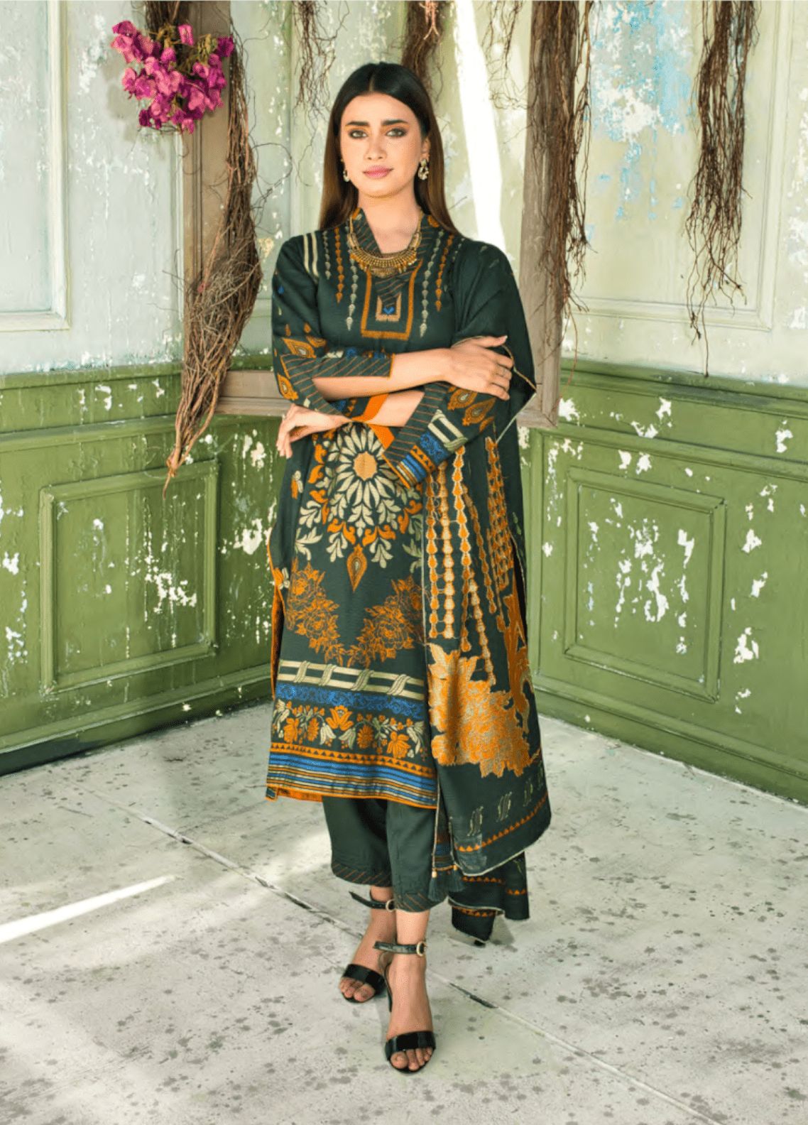 LJ-CC-007 Unstitched 3 Piece Luxury Jacquard Collection by Cross & Cro ...