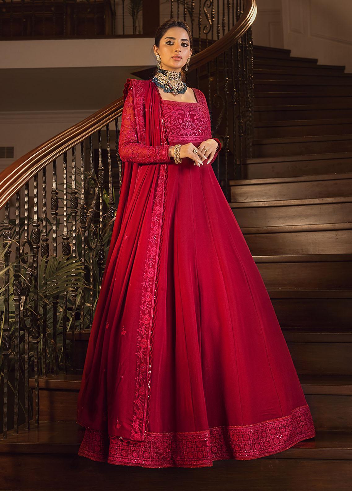 AJ-CC-011 Unstitched Embroidered 3-Piece Maahru & Noorie Collection by ...